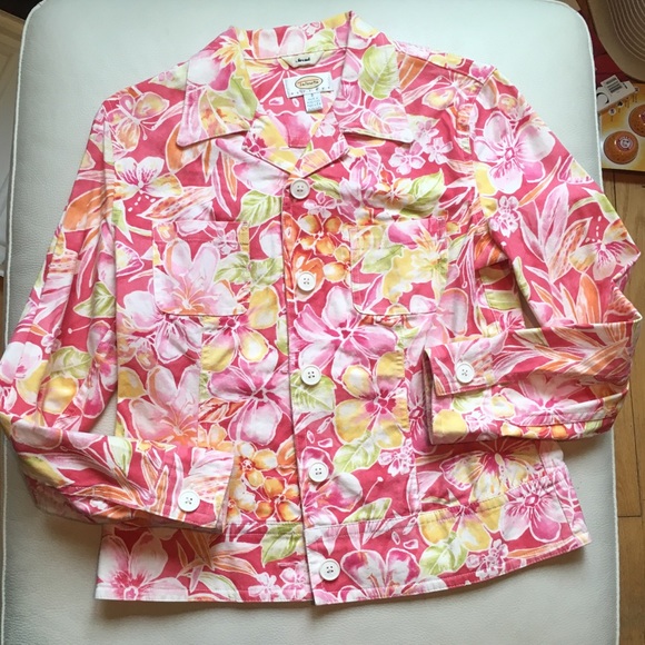 Talbots | Jackets & Coats | Talbots Petites Cotton Denim Printed Jean ...